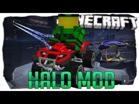Minecraft HALOCRAFT Mod Showcase! Halo Dimension, Energy Sword, Guns ...