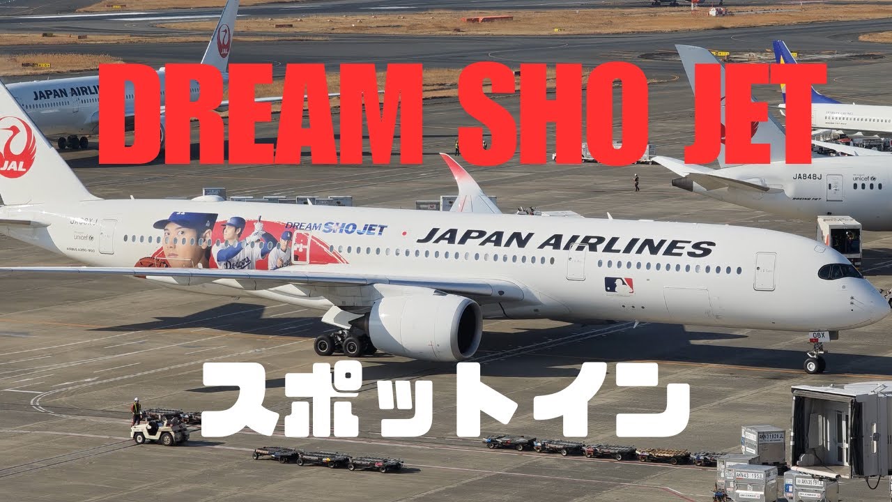 DREAM SHO JET(オオタニサン)のスポットイン 羽田空港 - YouTube