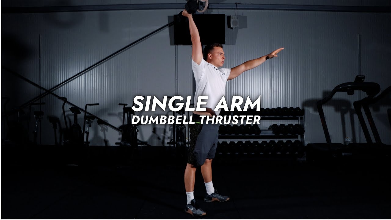 Single Arm Dumbbell Thruster - YouTube