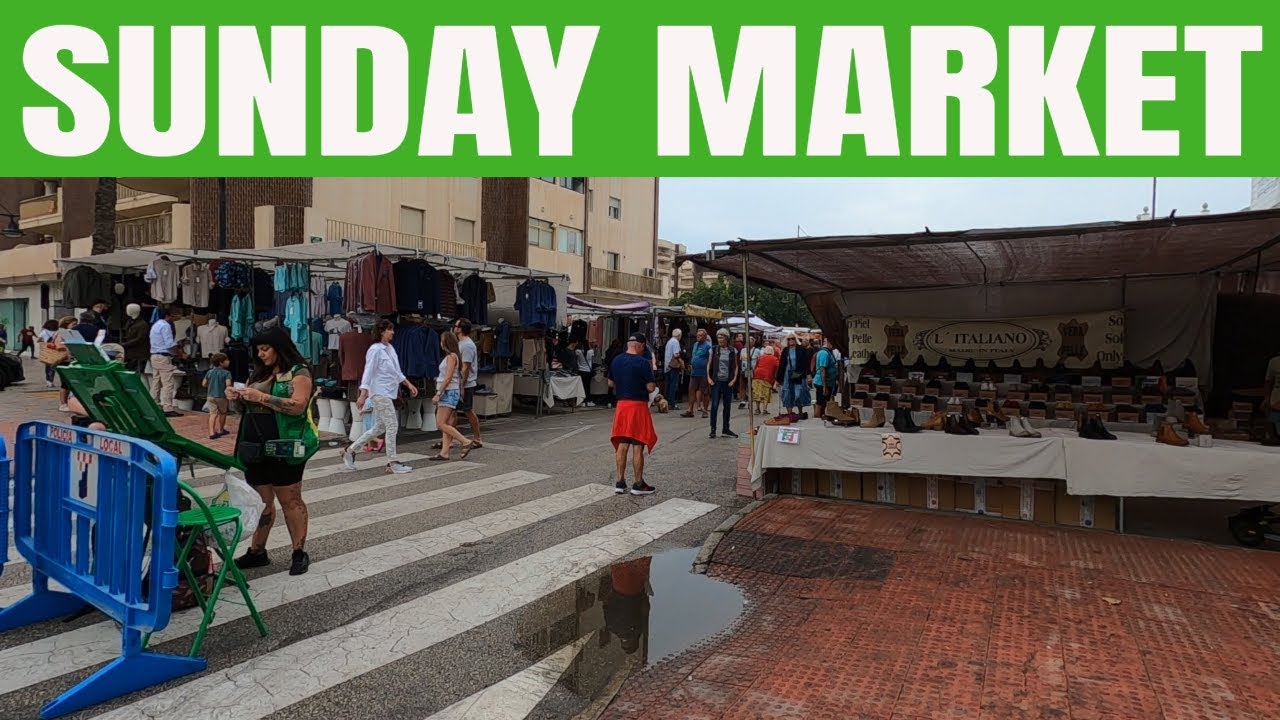 Fuengirola Sunday Market - Fuengirola, Spain - YouTube