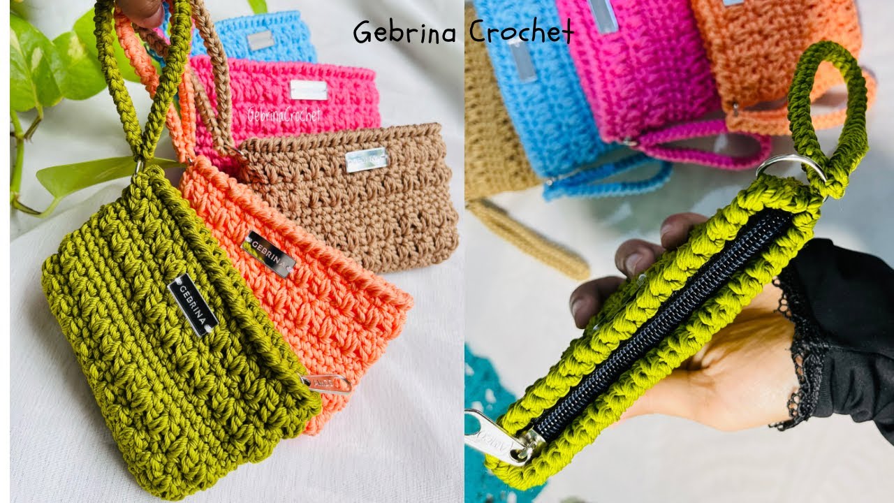 Tutorial Dompet Koin Rajut, Dompet Kartu Rajut Model Terbaru Paling ...