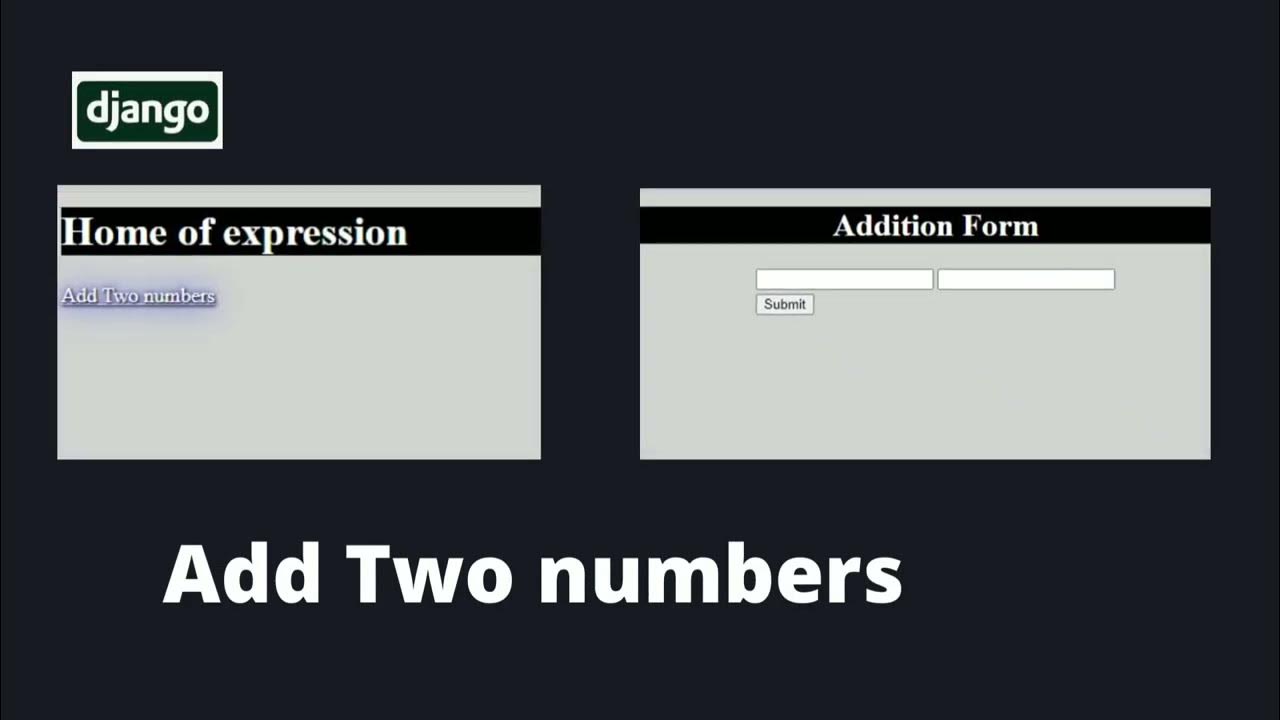 Django to add Two Numbers Python | Tutorial for Beginners - YouTube