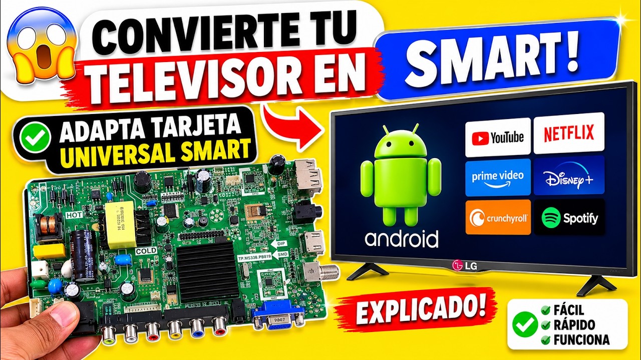 ¡Convierte tu televisor en Smart, Adapta Tarjeta universal Smart con ...