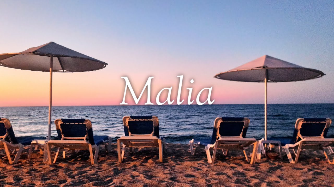 Malia Crete Greece Central Street Old Malia Beaches Night Life - YouTube