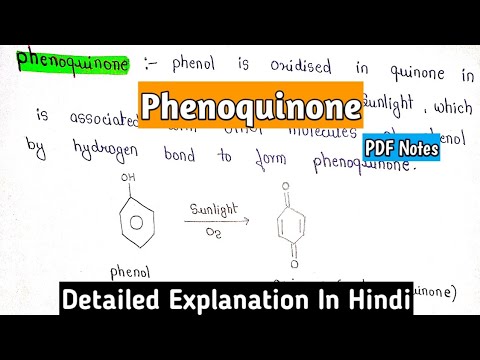 Phenoquinone | #organicchemistry #bscnotes #alcohol #phenol #mscnotes ...