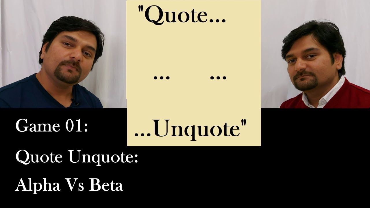 Game 01: Quote Unquote - YouTube