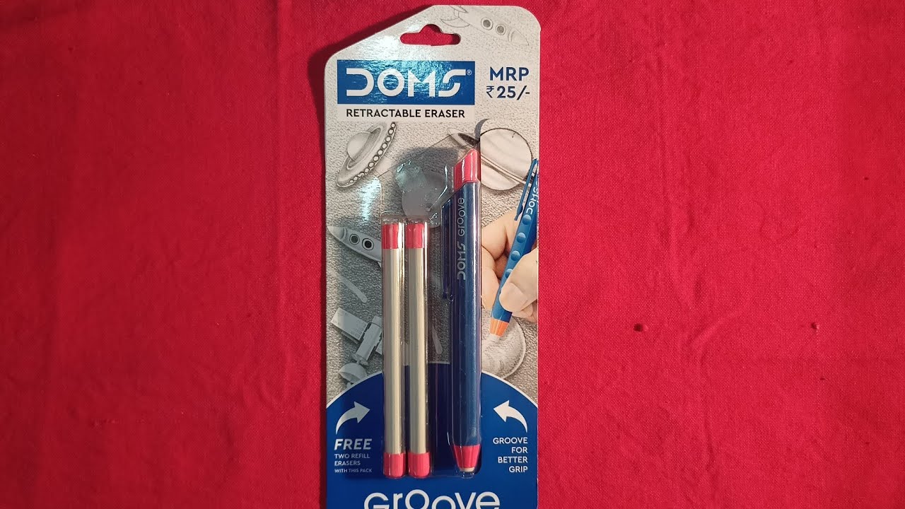 Doms retractable groove eraser unboxing - YouTube
