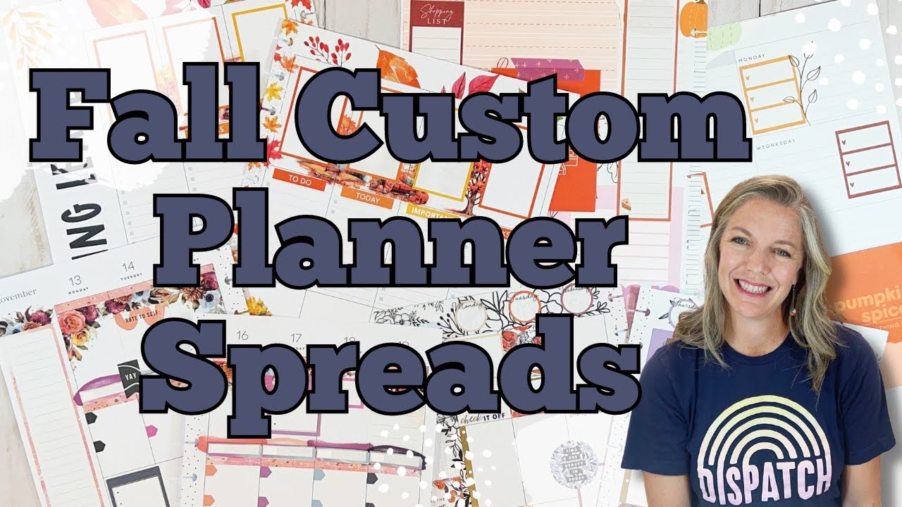 Fall Themed Custom Planner Spreads - YouTube