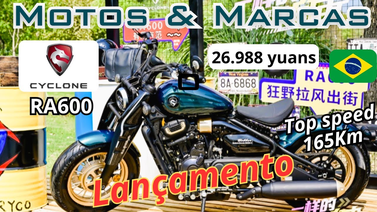 Lançamento e preço da CYCLONE RA600, top speed 165Km, preço R$ 22.399 ...