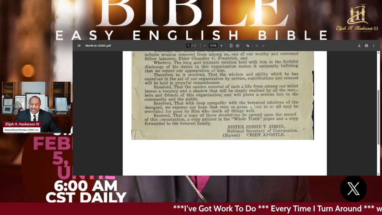 COGIC HISTORY: “Overseer C. C. Frederick, A Beloved COGIC Giant w/A ...