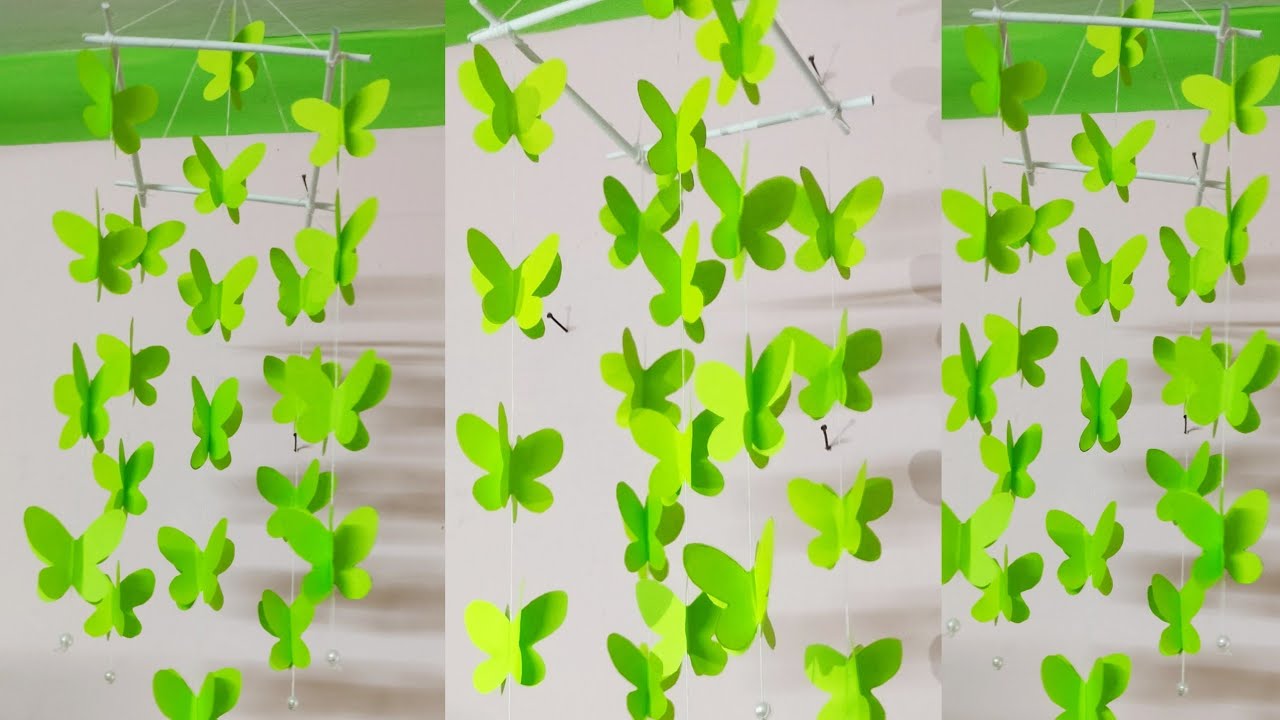 Diy Hanging Butterfly // Paper Butterfly for home decoration #crafts # ...