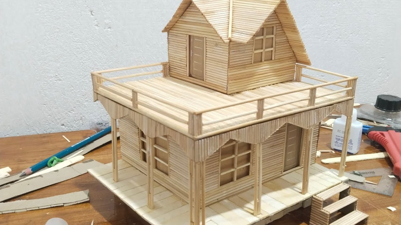 How to make stick house // sticks craft // Easy craft ideas ...