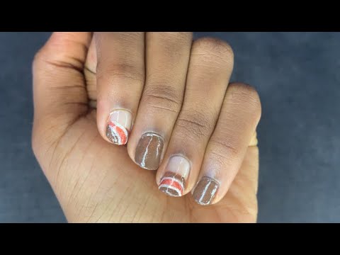 Brown Glittery Ripple Nails- Nails by Lavy - YouTube