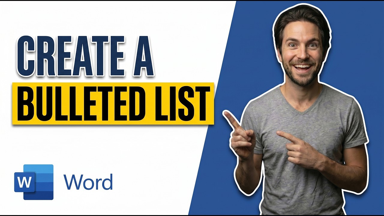 Microsoft Word Tutorial - How To Create A Bulleted List (Easy Guide ...