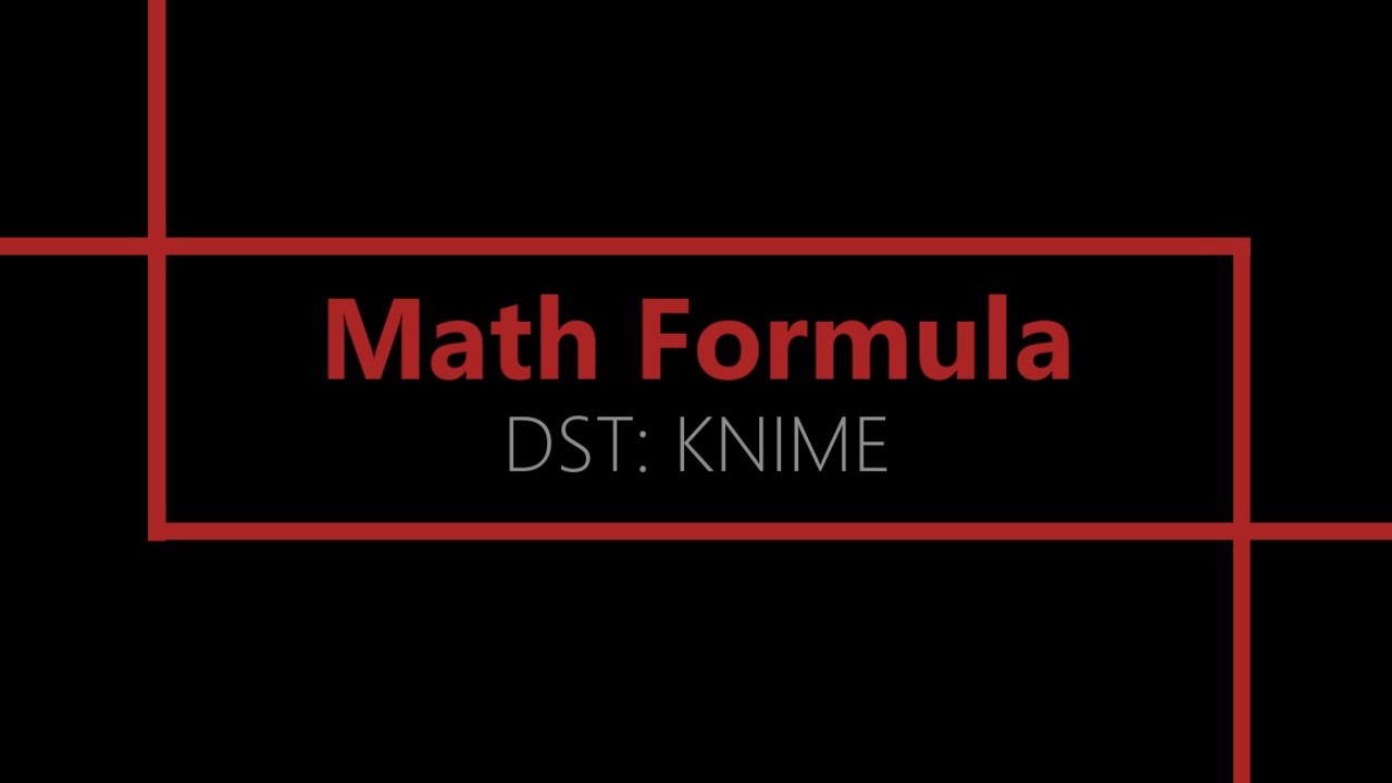 Math Formula [KNIME Analytics Platform] - YouTube