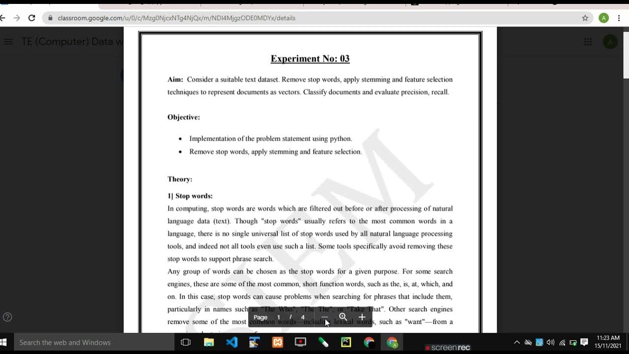 Stop words ,stemming ,suffix-stripping algorithm , feature extraction ...