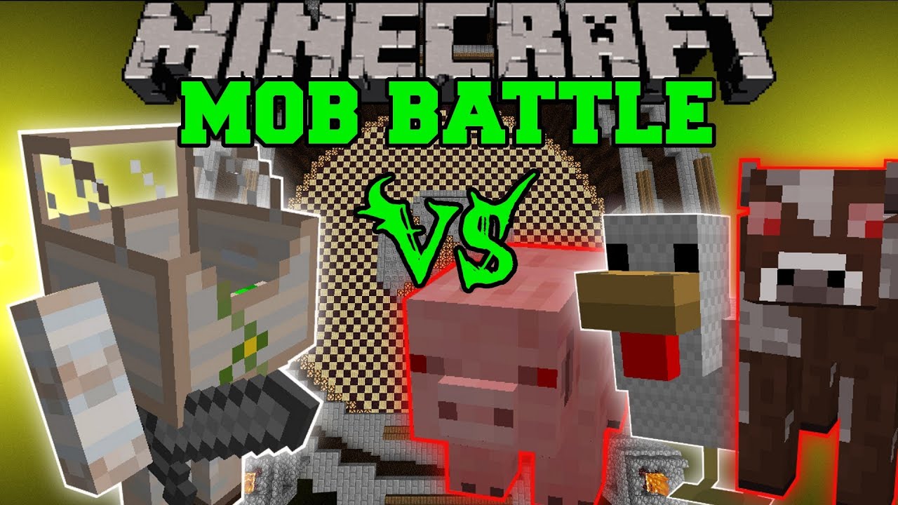MECHA GOLEM VS MUTANT COW, MUTANT SHEEP, MUTANT PIG, & MUTANT CHICKEN ...