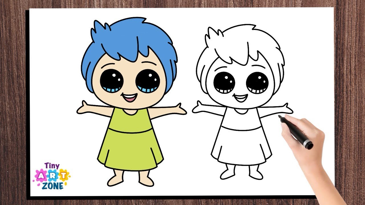 How to Draw Joy from Inside Out (Step by Step) - YouTube