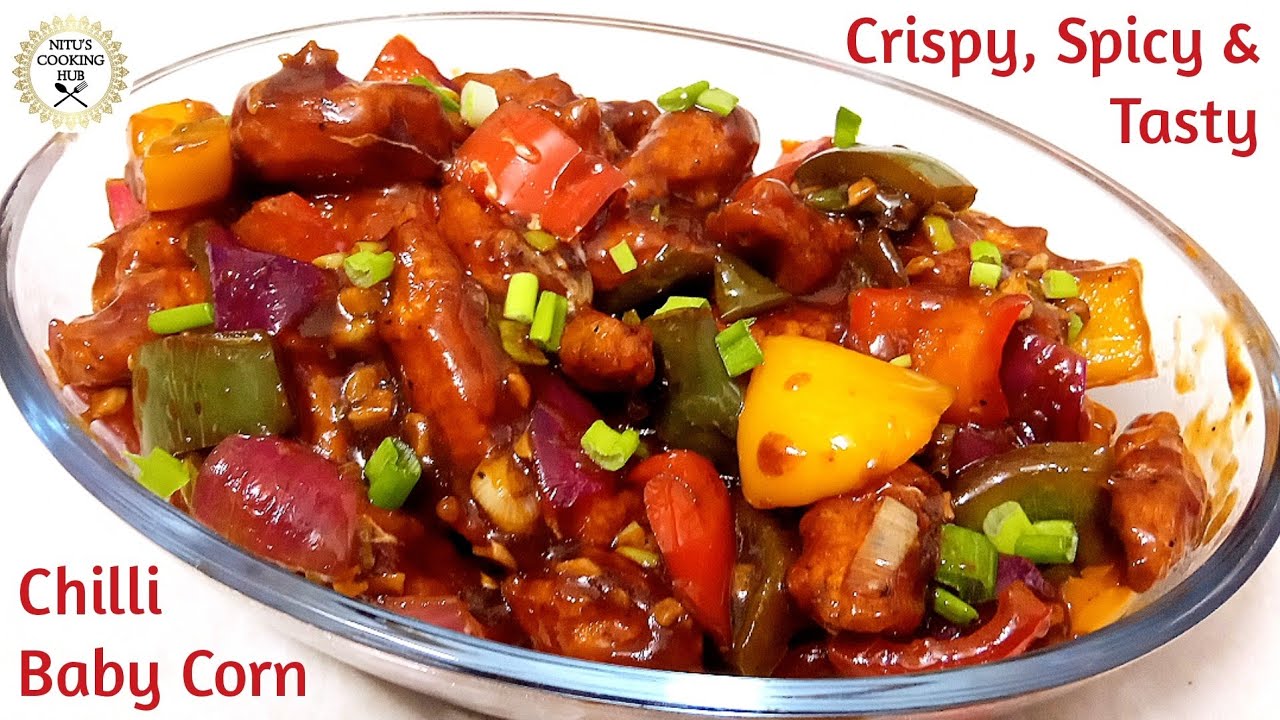 Chilli Baby Corn Recipe | Indo Chinese Recipe | Baby Corn Munchurian ...