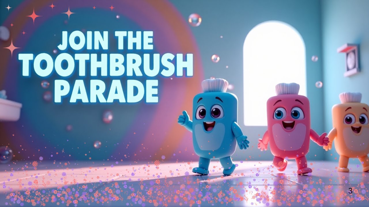 🪥 Join the Toothbrush Parade! | Fun Brushing Song for Kids | 3D ...