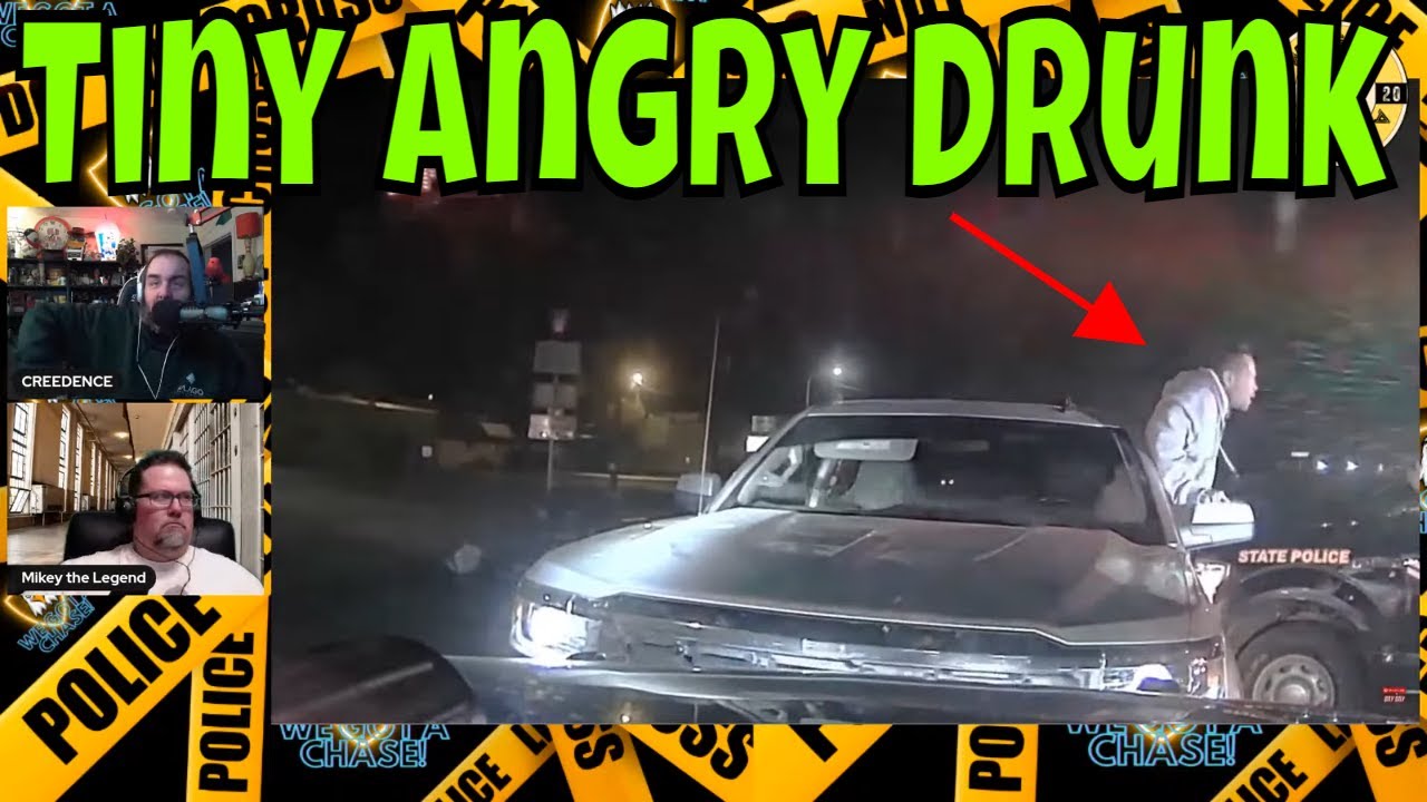 Police Chase And Pit Angry Drunk Man - YouTube