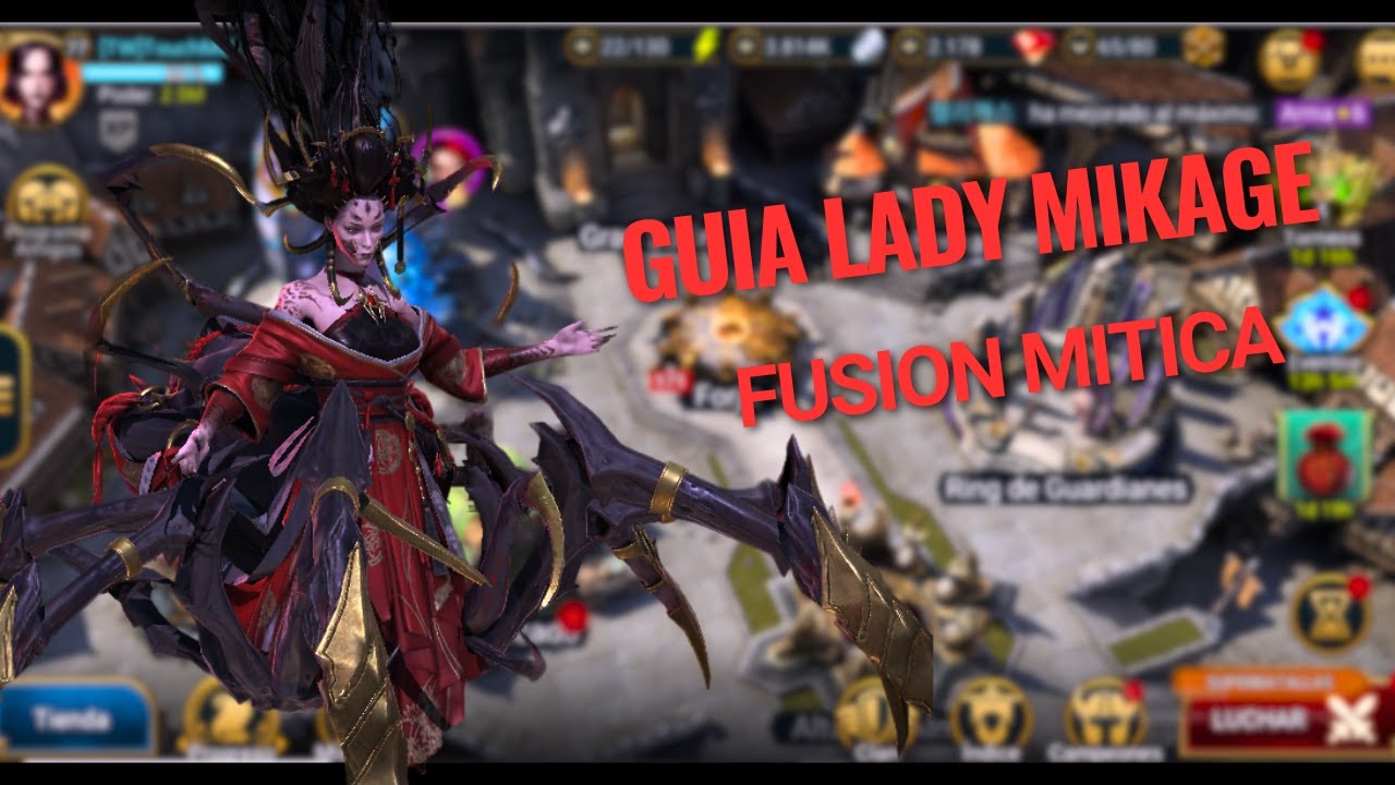 Guia de Lady Mikage 2024 Fusión mitica Permanente. Raid Shadow Legends ...