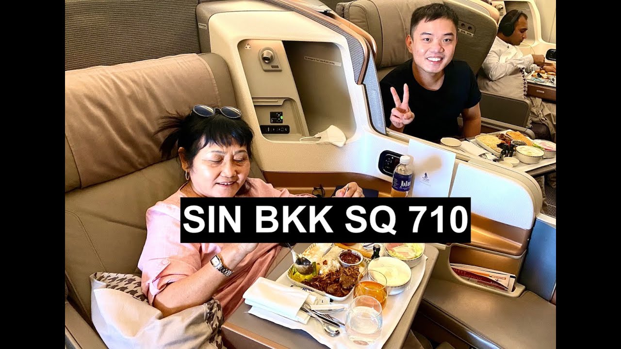 FLYING SINGAPORE AIRLINES BUSINESS CLASS TO BANGKOK WITH MY MOM! SQ710 SIN-BKK - YouTube