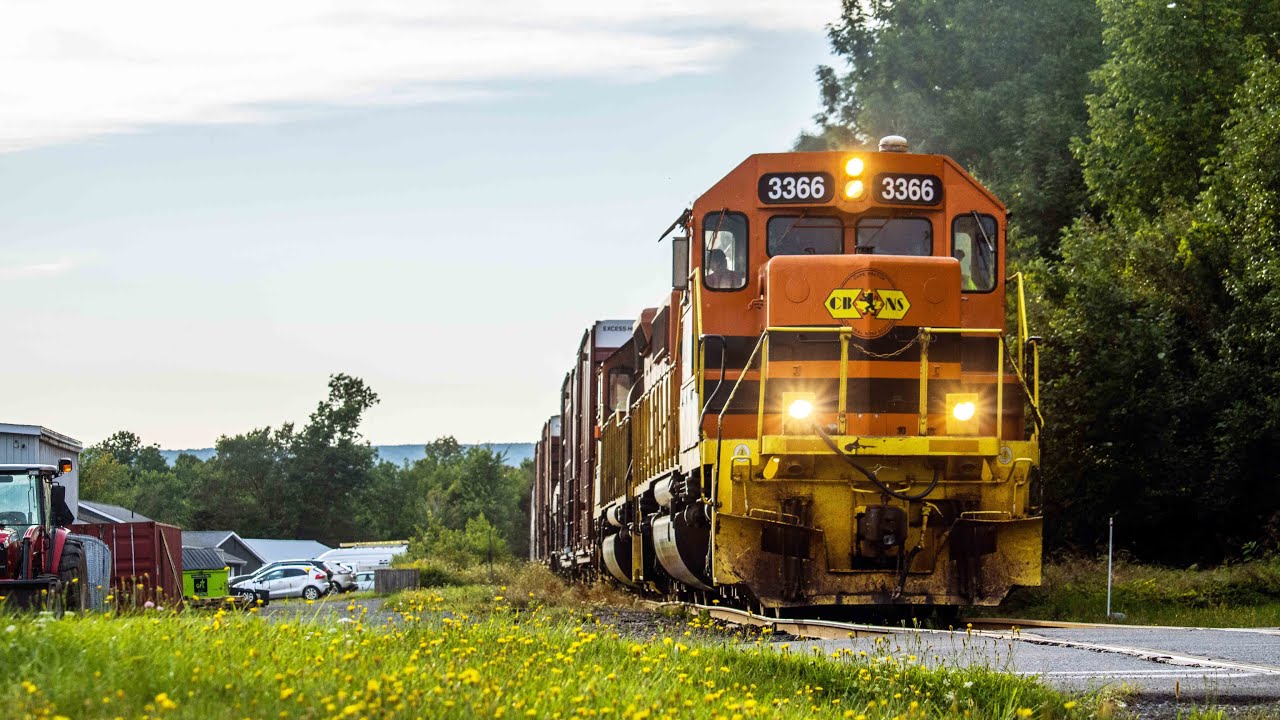 SD40 Action! | CBNS 3366 Leads Train 306 | New Glasgow and Antigonish ...