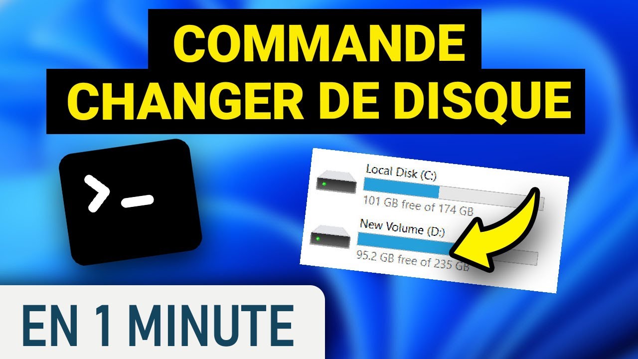 Passer du disque C au disque D sur votre terminal Windows - YouTube