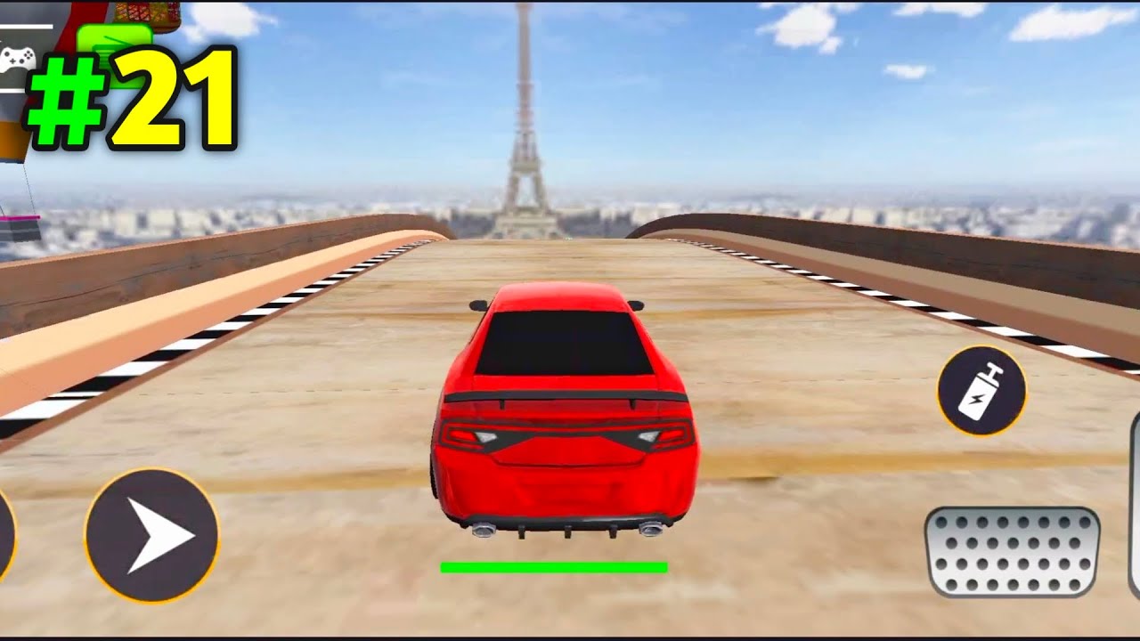Ramp Car Stunt Car Driving Car Games #21| गाड़ी वाला गेम | Gameplay ...