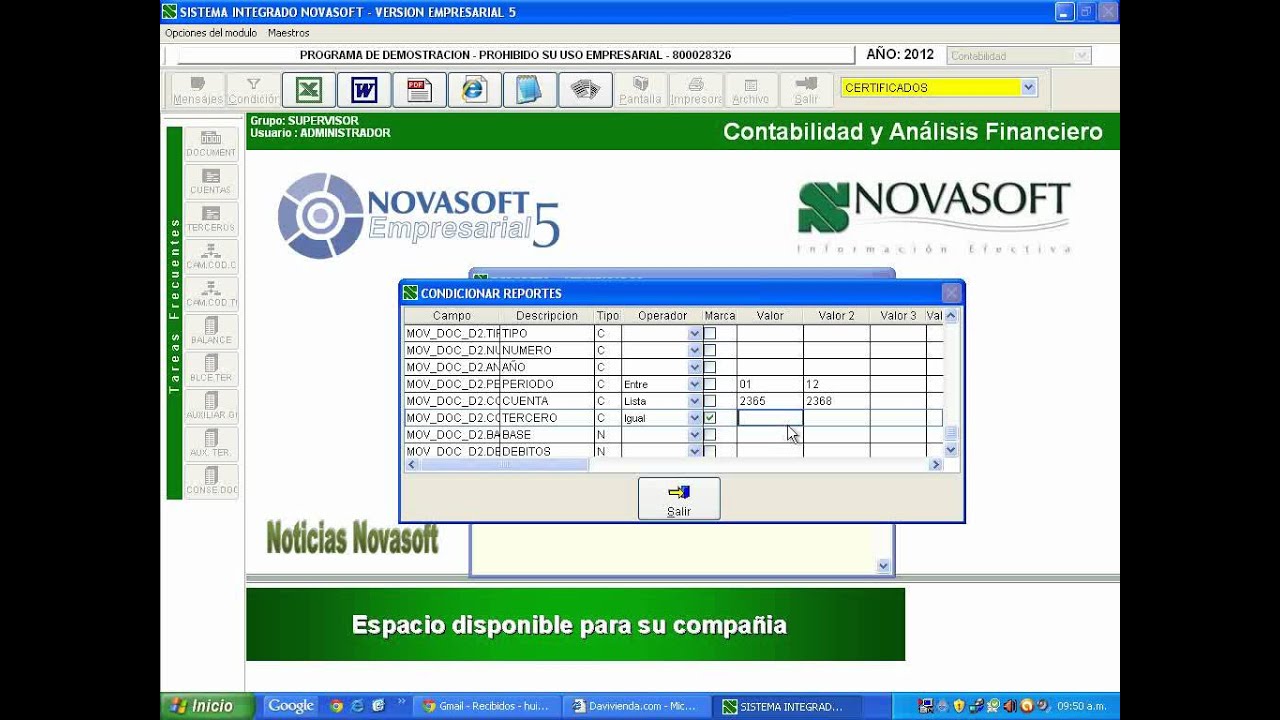 EXPEDICION DE CERTIFICADOS DE RETENCION EN NOVASOFT - YouTube
