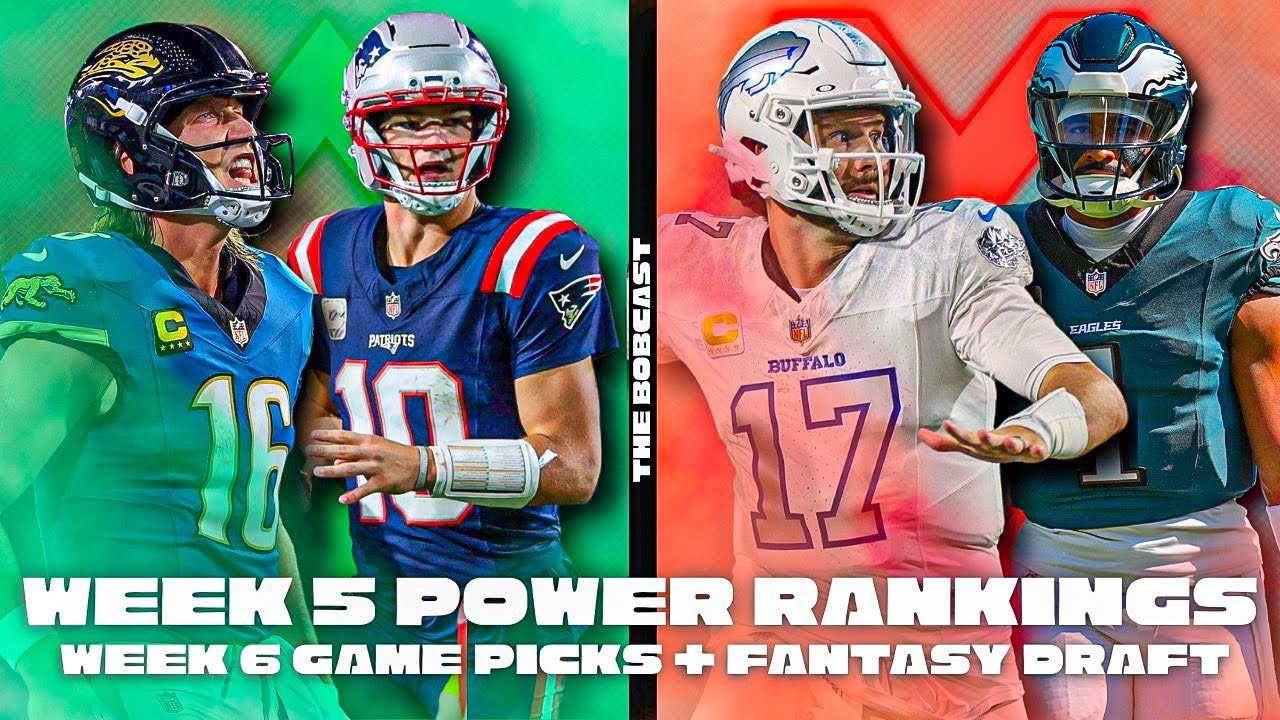 NFL Week 6 PREDICTIONS & Updated Power Rankings |The Bobcast - YouTube