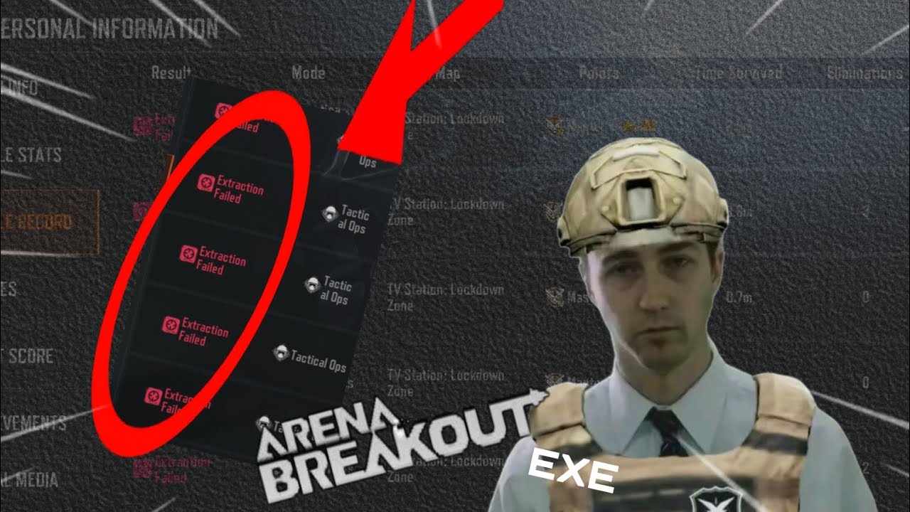 ARENA BREAKOUT EXE . Extraction Failed... - YouTube