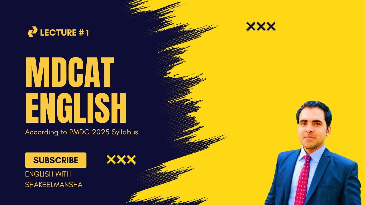 MDCAT English | MDCAT syllabus 2025 | Complete MDCAT English lectures ...