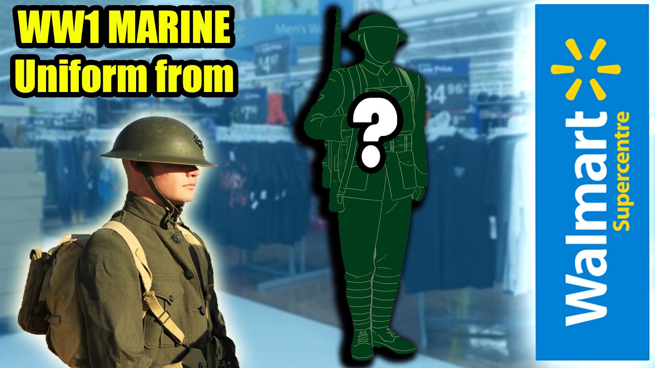 We made a WW1 US MARINE UNIFORM from Walmart! Halloween - YouTube