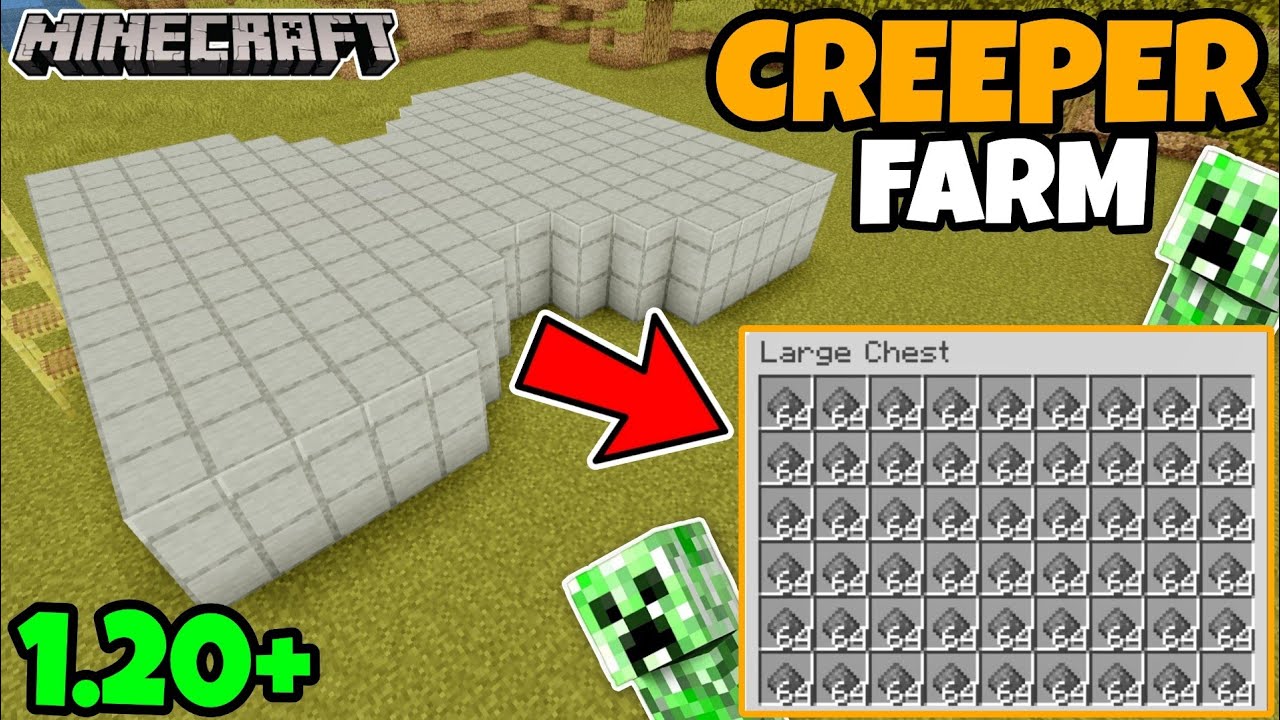 Minecraft Creeper Farm Tutorial 💣 Easy Gunpowder Farm 2025 | Best TNT ...