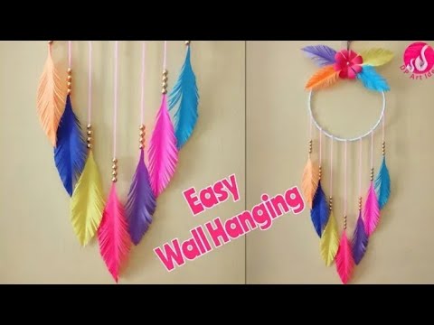 HOW TO MAKE A WALL HANGING FROM PAPER EASY STEP BY STEP // PAPER WALL ...