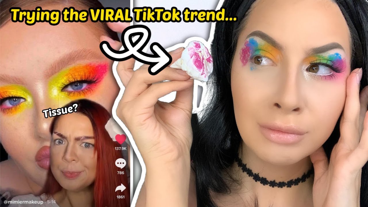 VIRAL TIKTOK TISSUE MAKEUP TREND - YouTube