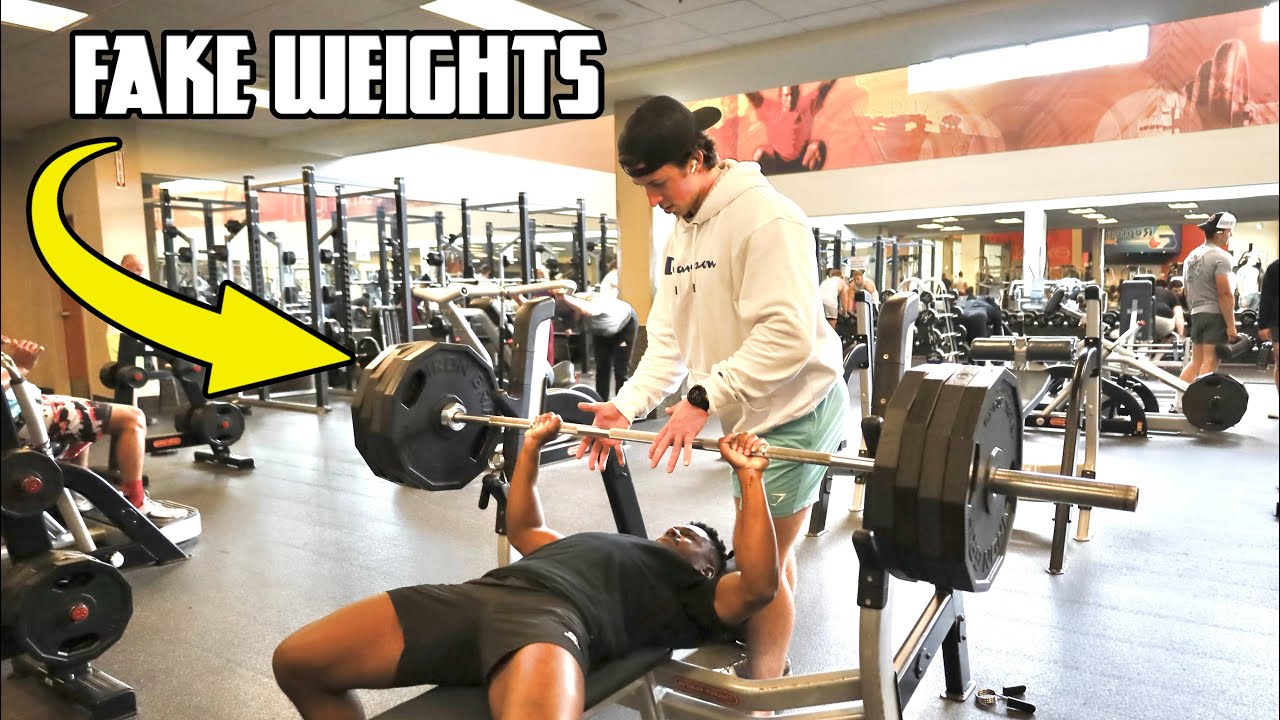 Fake weights prank in a commercial gym! - YouTube
