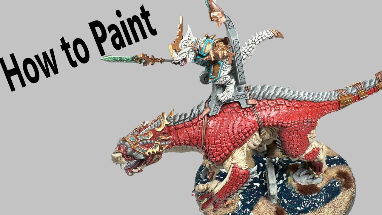 Let's Paint SAURUS SCAR-VETERAN ON CARNOSAUR - Age of Sigmar - YouTube