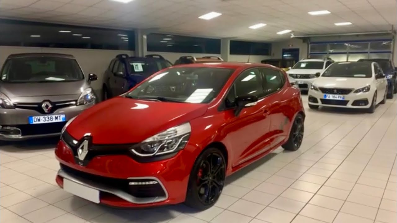 Présentation, essai statique RENAULT CLIO 4 RS 200 ch EDC 2015 ROUGE ...