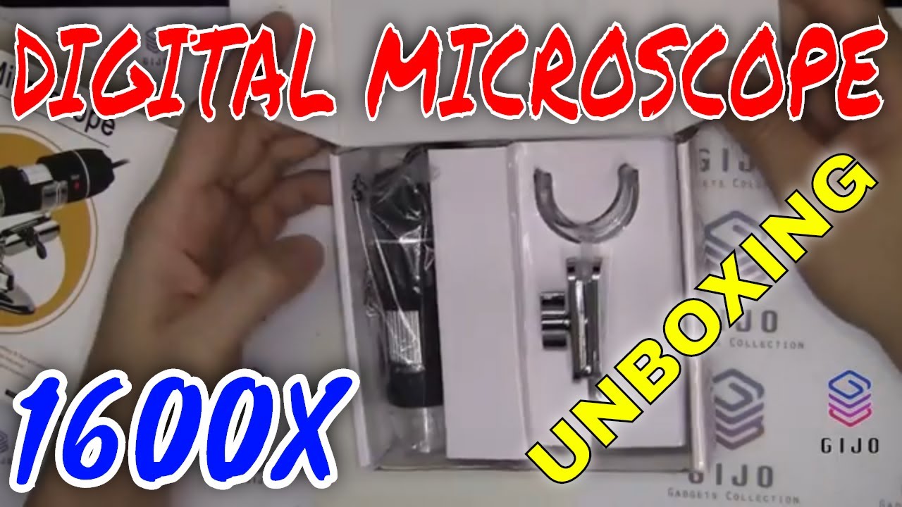 Unboxing & Testing Digital Microscope 1600X USB Camera - YouTube