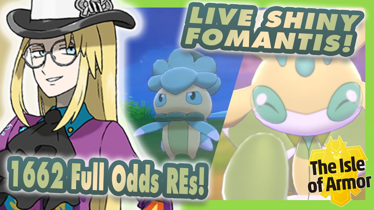 LIVE FULL ODDS SHINY GRASS WAIFU FOMANTIS in The Isle of Armor after ...