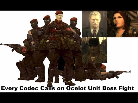 Metal Gear Solid 3: Every Codec Calls on Ocelot Unit Boss Fight - YouTube