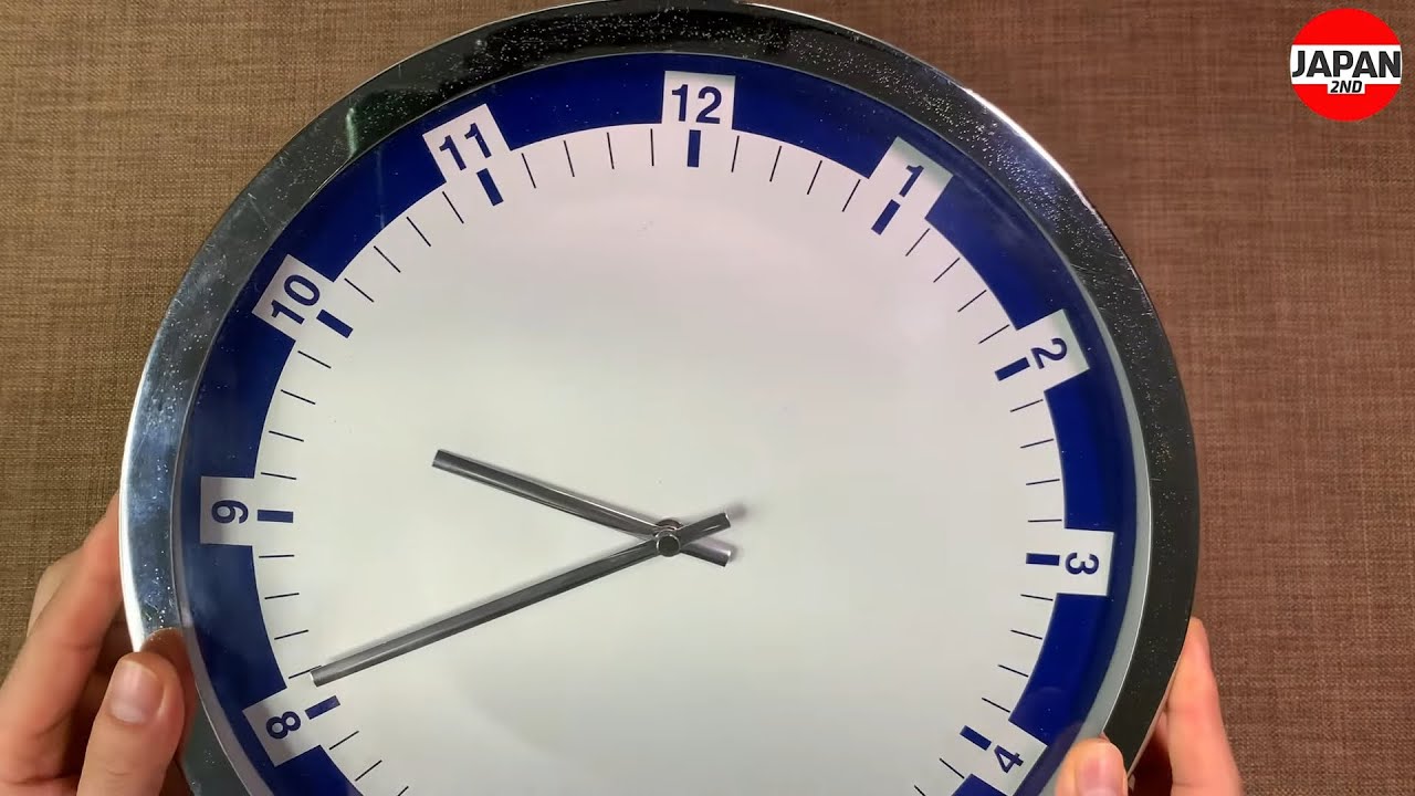 Circular Stell Frame Wall clock Taiwan 32cm - YouTube