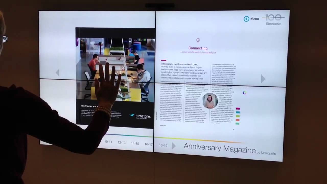 Kinect interactive screen - YouTube