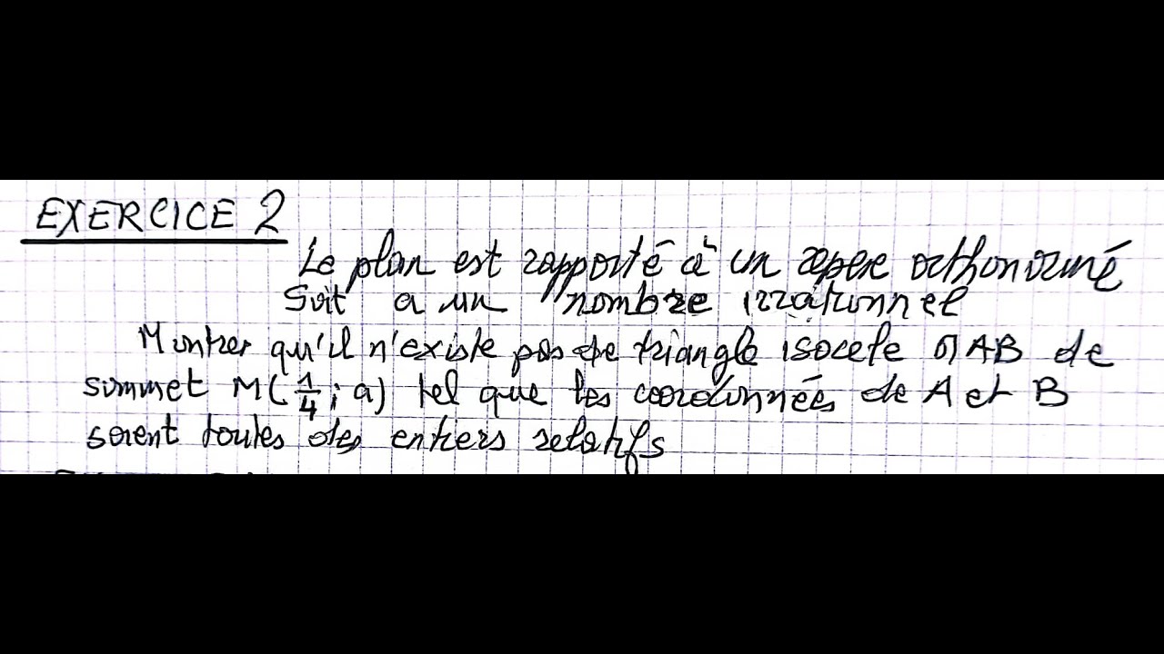 Vaincre le contrôle 1 SM1 Exercice 2 - YouTube