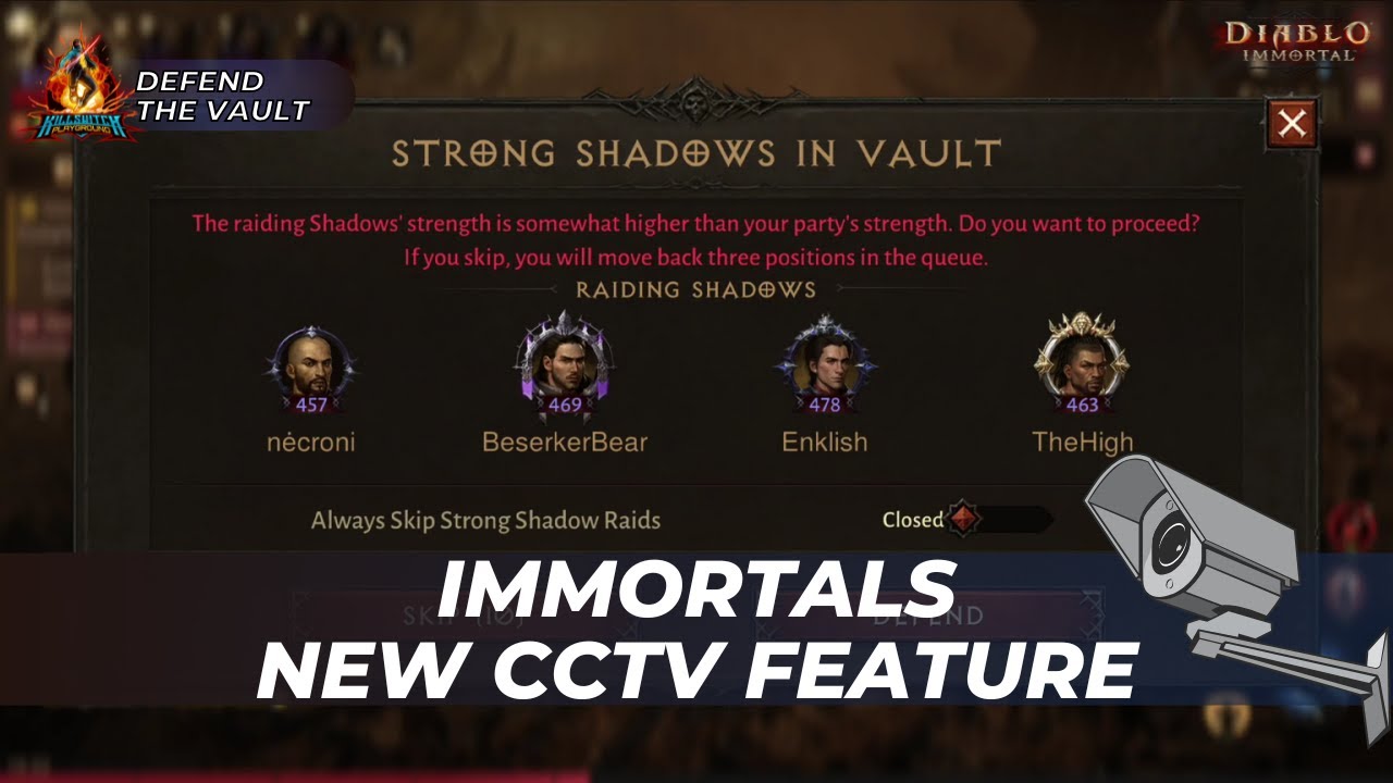 Diablo Immortal - Immortals Defend The Vault New CCTV Feature - YouTube