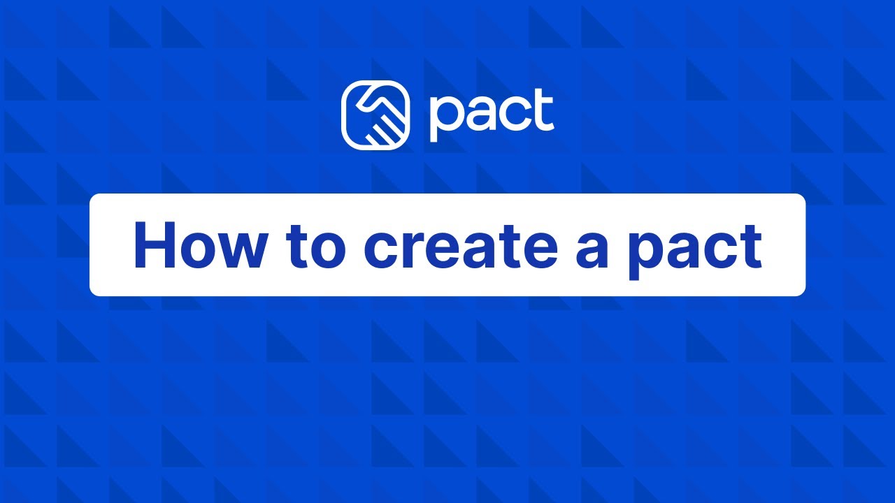 How to create a pact - YouTube