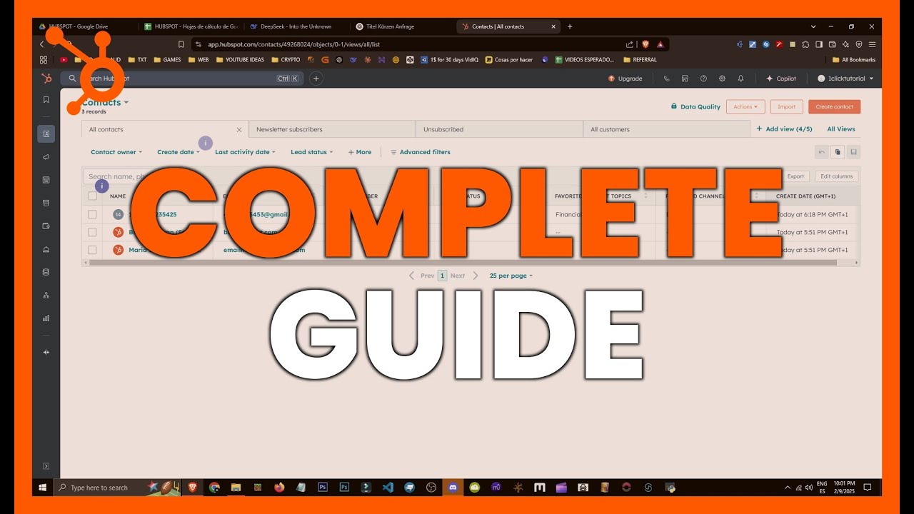 HUBSPOT CRM TUTORIAL for BEGINNERS: MASTER the ESSENTIAL TOOLS STEP-BY ...